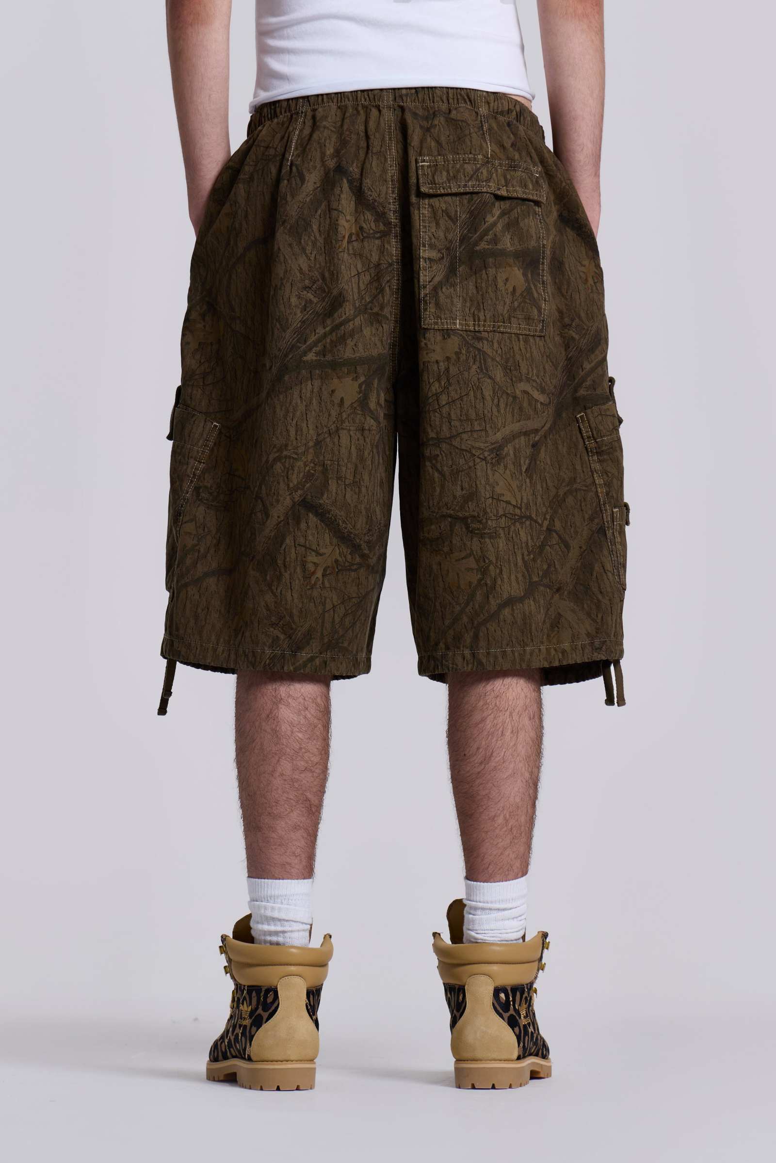 Shop Forest Camo Parachute Shorts | Jaded London | Clothing