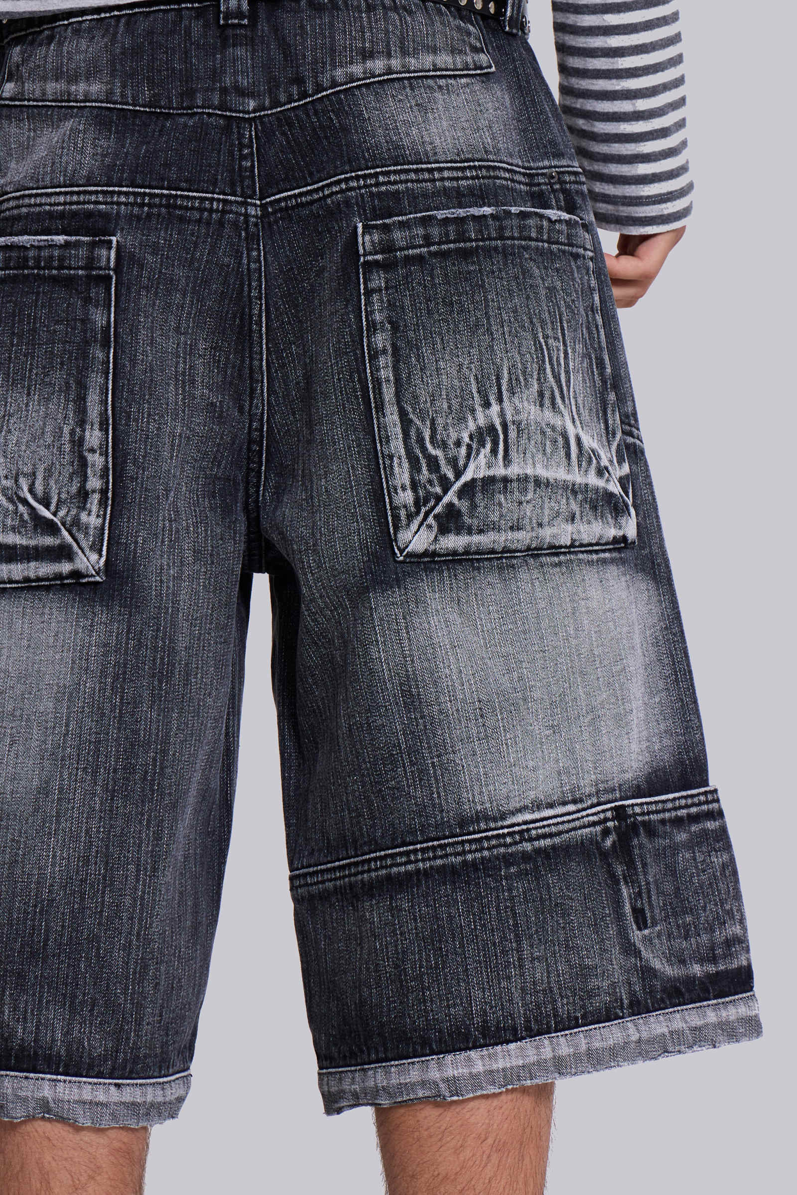 Shop Washed Black Mason Jorts | Jaded London | Clothing