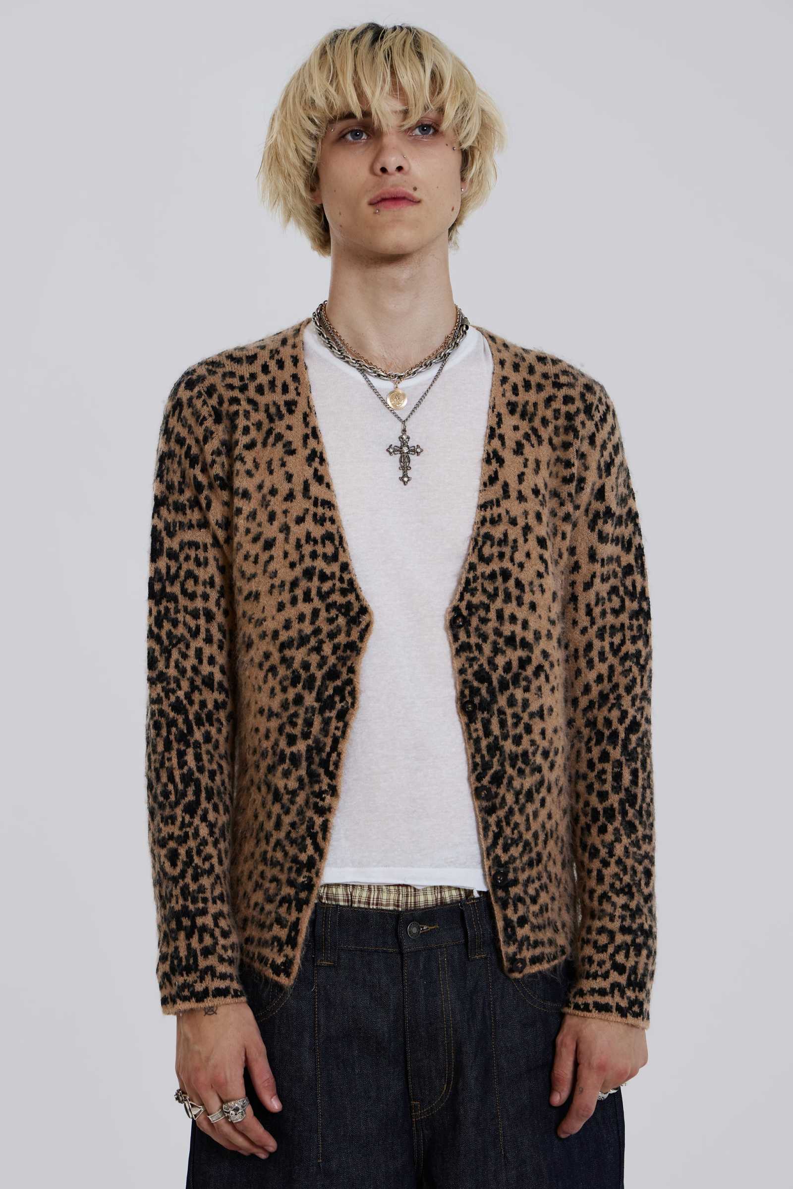 Shop Leopard Chuck Cardigan | Jaded London | Clothing