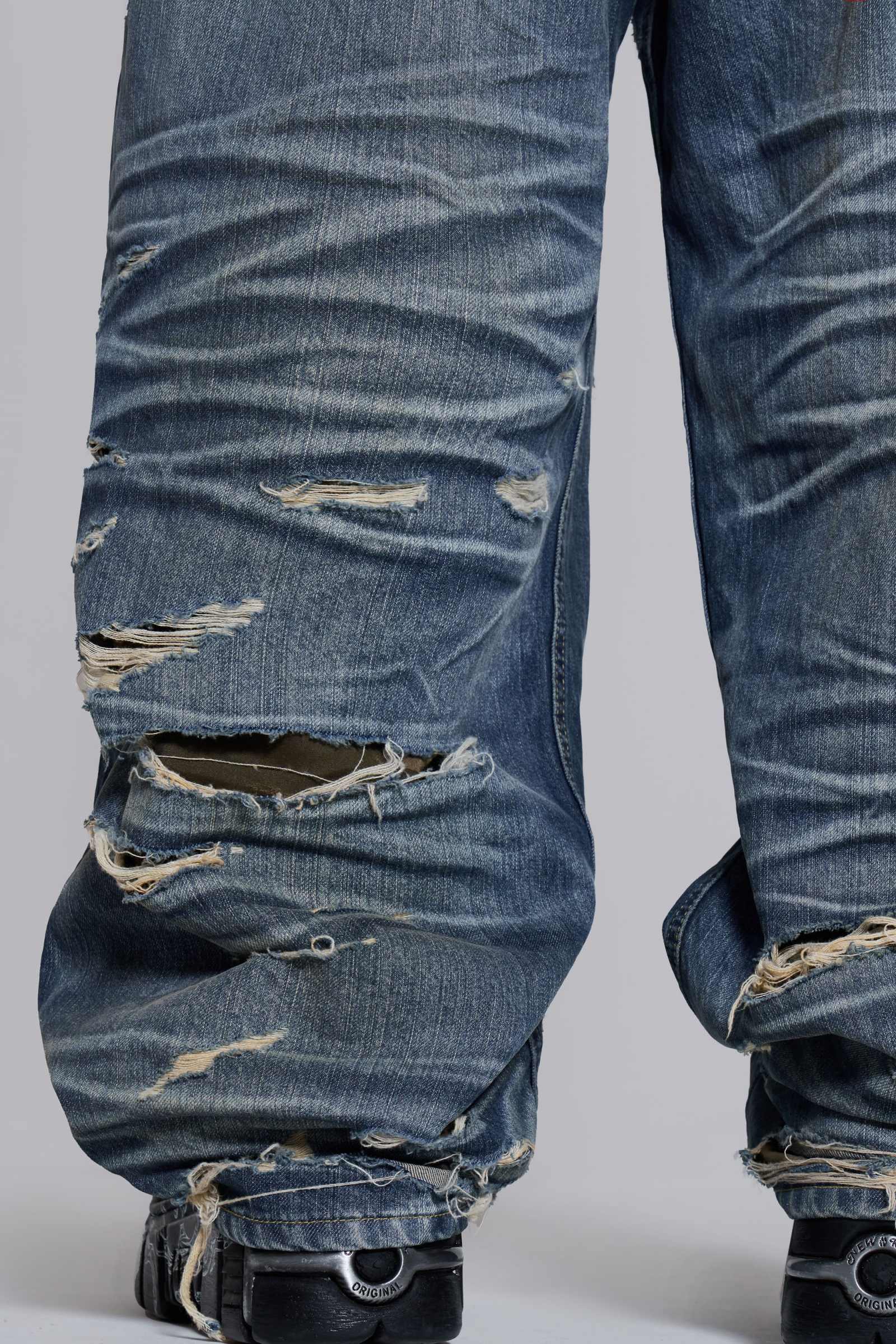 Hidden Camo Ripped XL Colossus Jeans | Jaded London | Clothing