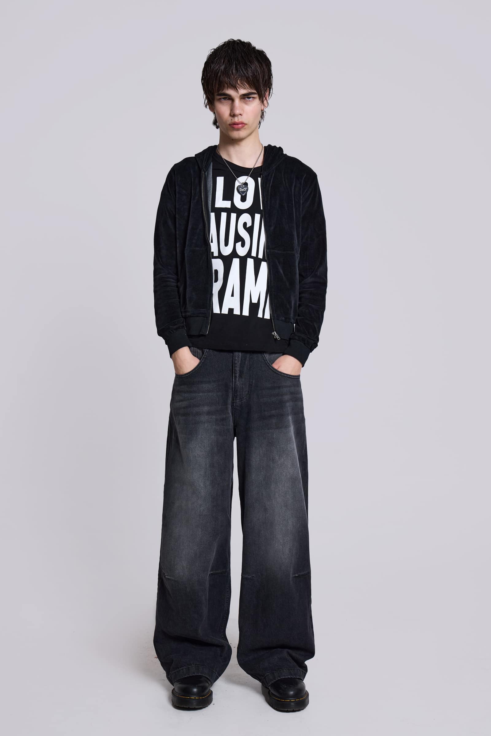 Shop Washed Black Colossus Jeans | Jaded London | Clothing