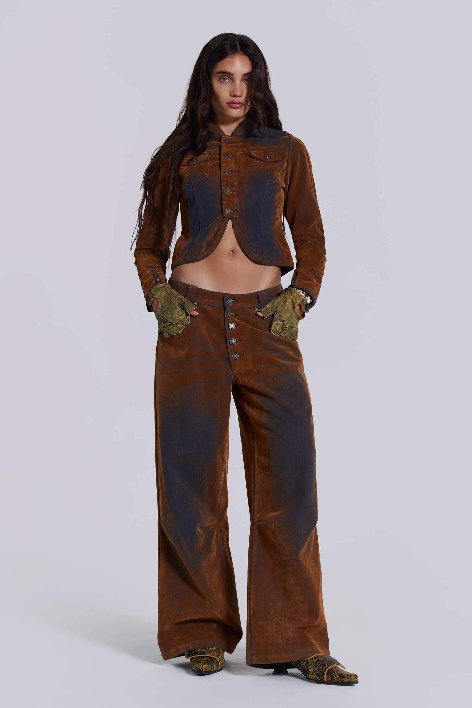 Shop Zebe Velvet Touch Jeans | Jaded London | Clothing