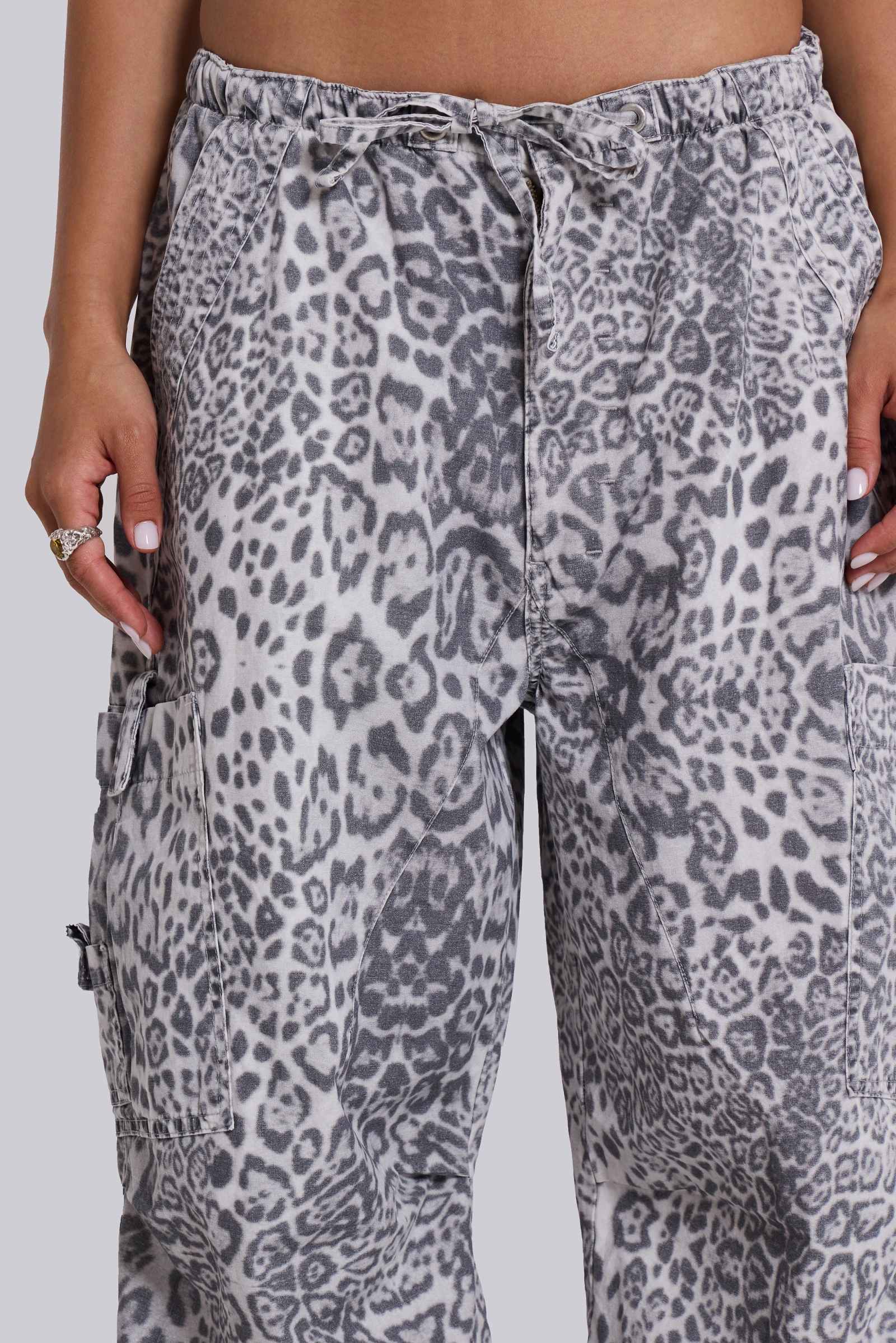 Shop Snow Leopard Parachute Pants | Jaded London | Clothing