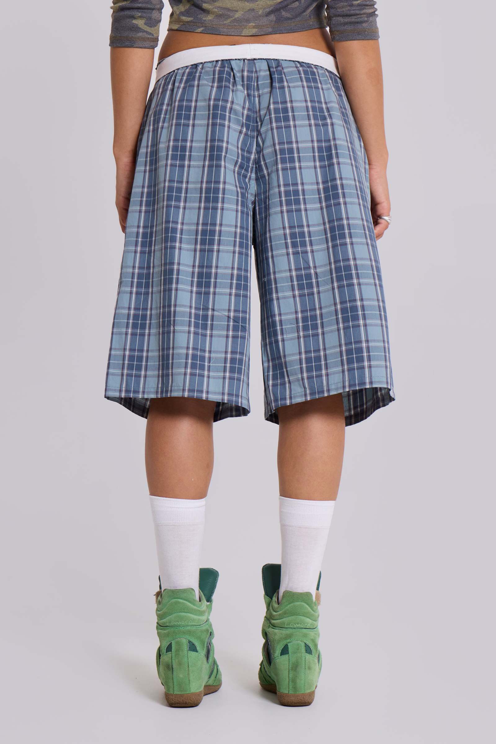 Shop Jano Check Boxer Jorts | Jaded London | Clothing