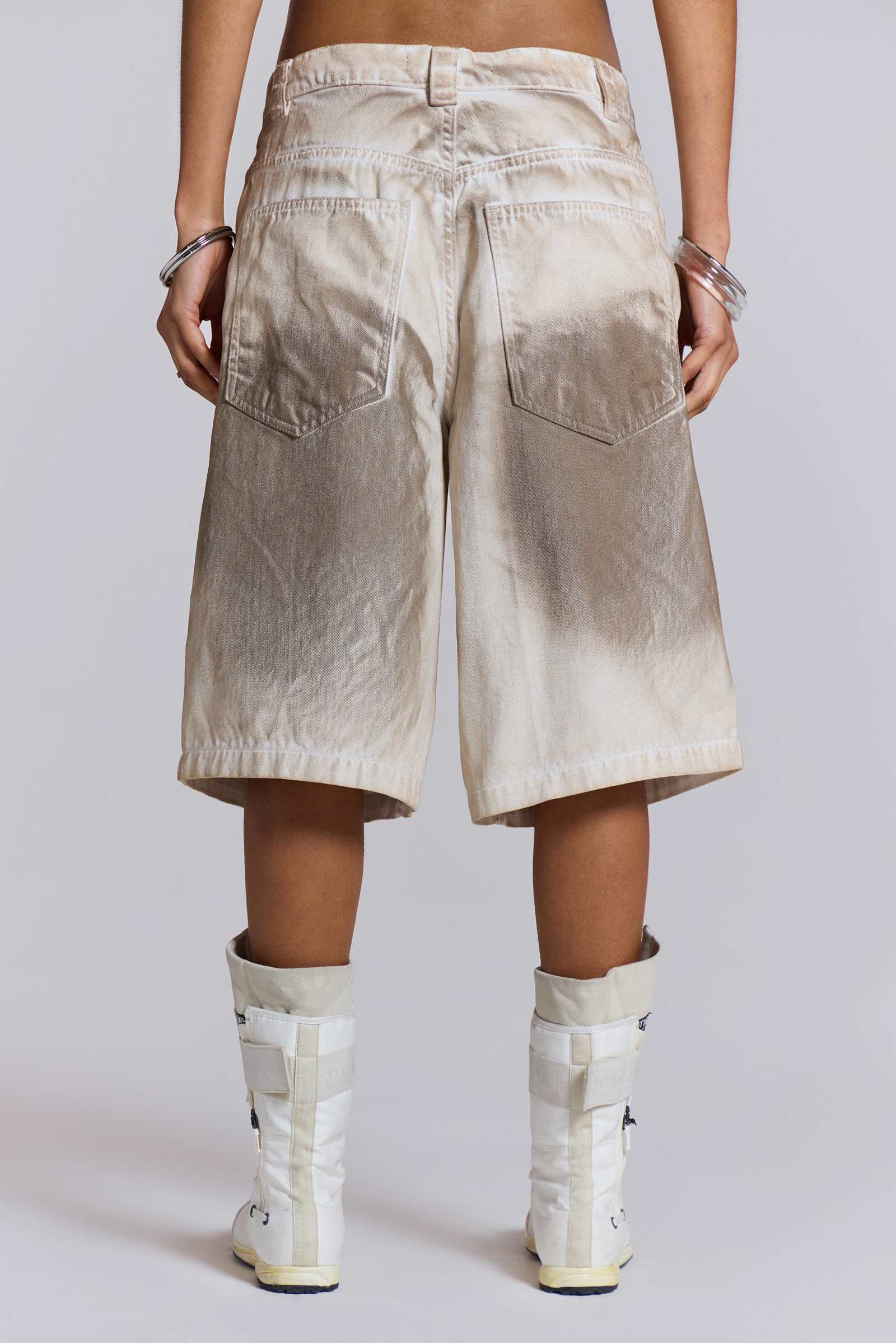 Shop Sand Oil Wash Colossus Jorts | Jaded London | Clothing